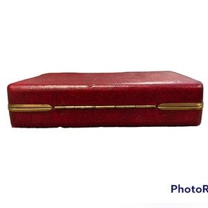 Storage & Organization | Vintage Red Jewelry Box With Red Velvet Lining ...